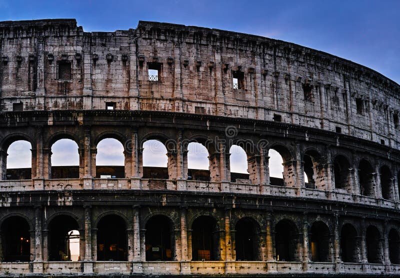 Wall of Rome Colosseum stock image. Image of historic - 65845159