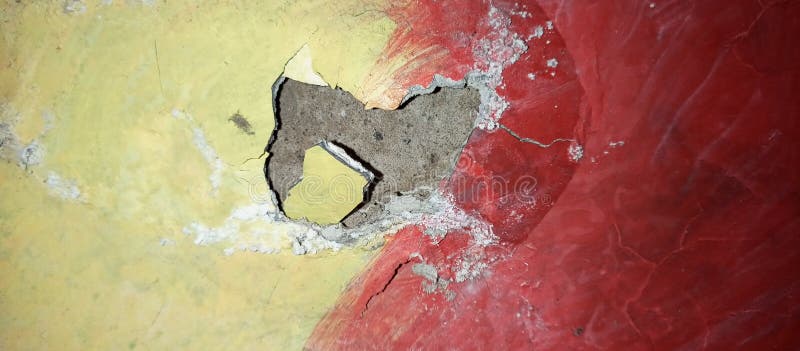 The Wall of the Room that Has Been Broken Stock Image - Image of broken ...