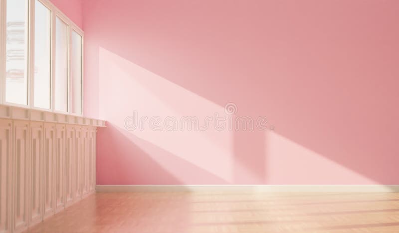 The Wall of the Room Where Light Comes in from the Window Overlooking ...