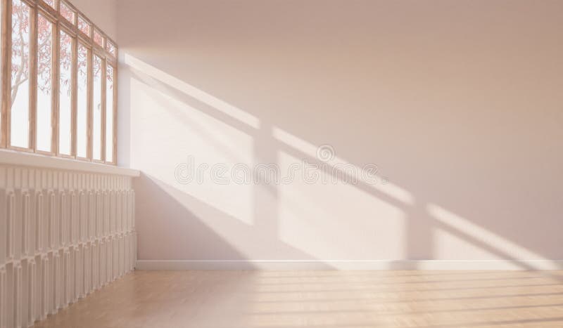 The Wall of the Room Where Light Comes in from the Window Overlooking ...