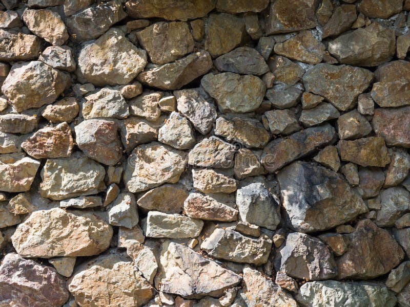 A Wall of Rough Stones. Natural Texture Stock Image - Image of vintage ...