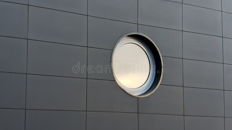 Wall with round window stock image. Image of glass, pattern - 30834559