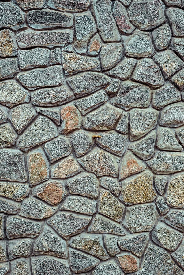 Stone Wall Texture from Rocks of Gray and Red Color, Decorative Uneven ...