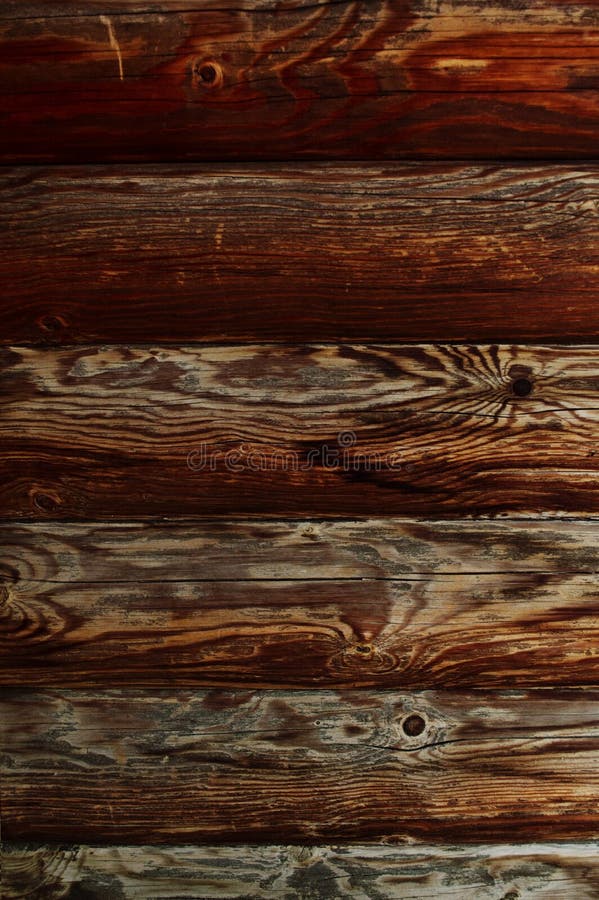 The Wall of Russian Wooden House Stock Image - Image of material ...