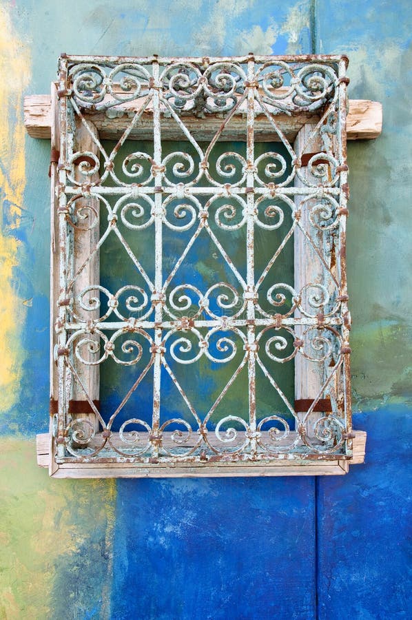 Wall with Rusty Metal Decoration Stock Image - Image of concept ...