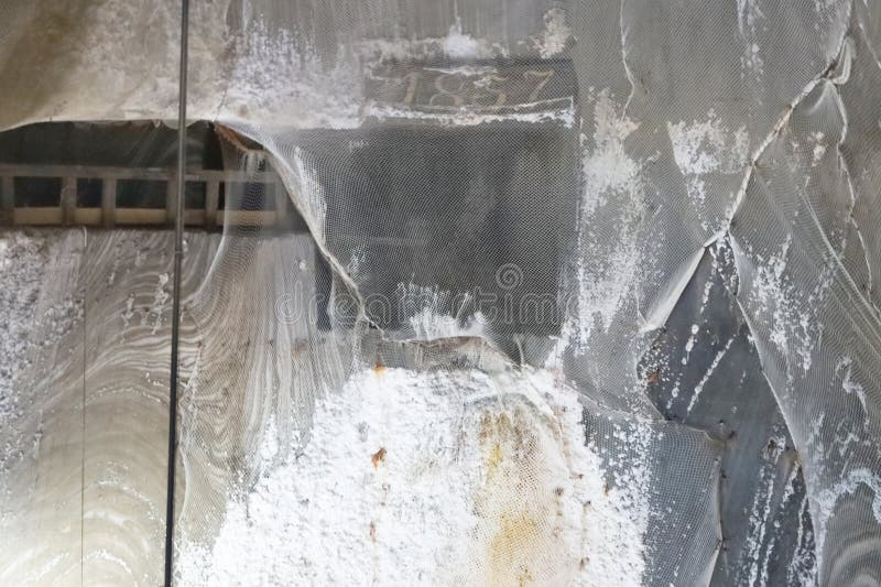 Wall in Salt Mine in Turda, Romania Stock Photo - Image of unesco, salt ...