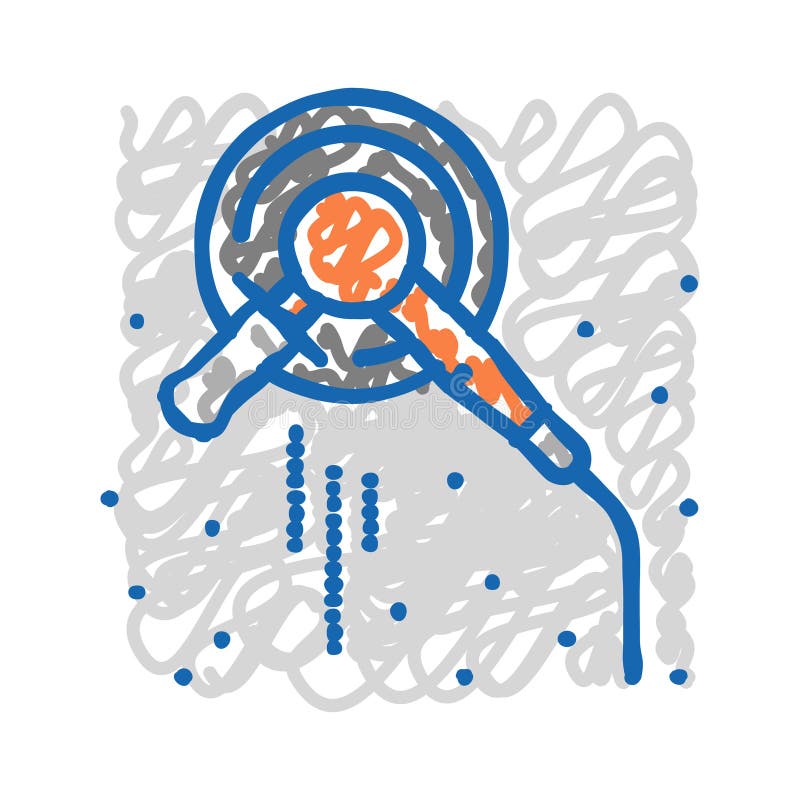 Wall Sanding Icon Doodle Illustration Stock Illustration - Illustration ...
