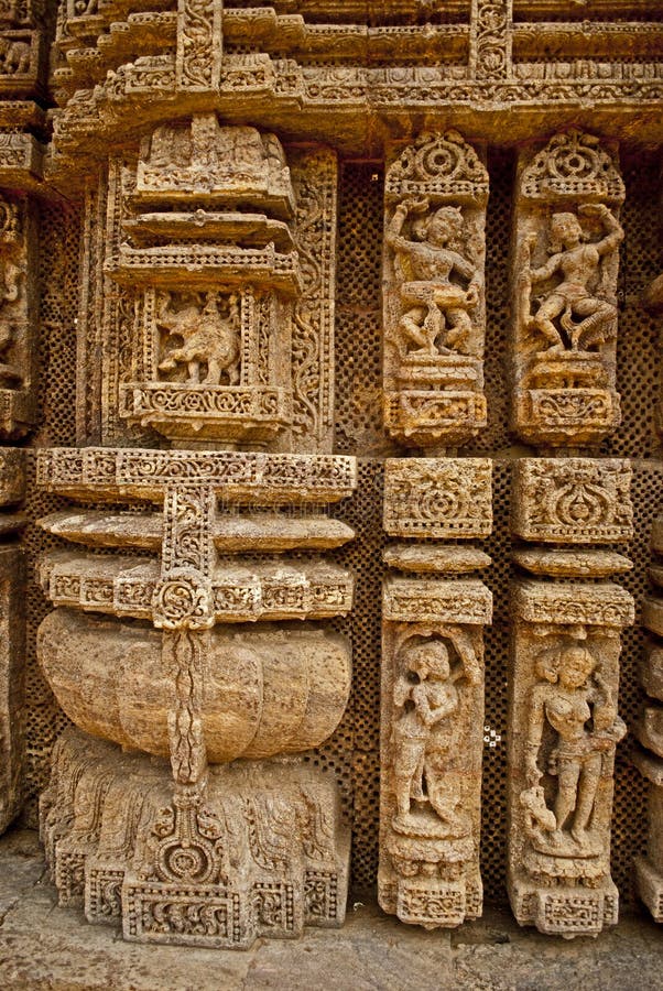 Wall Sculpture of Sun Temple Editorial Stock Image - Image of tourism ...