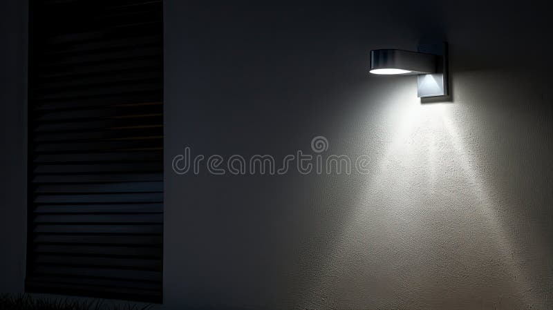 Wall security light stock illustration. Illustration of reassuring ...