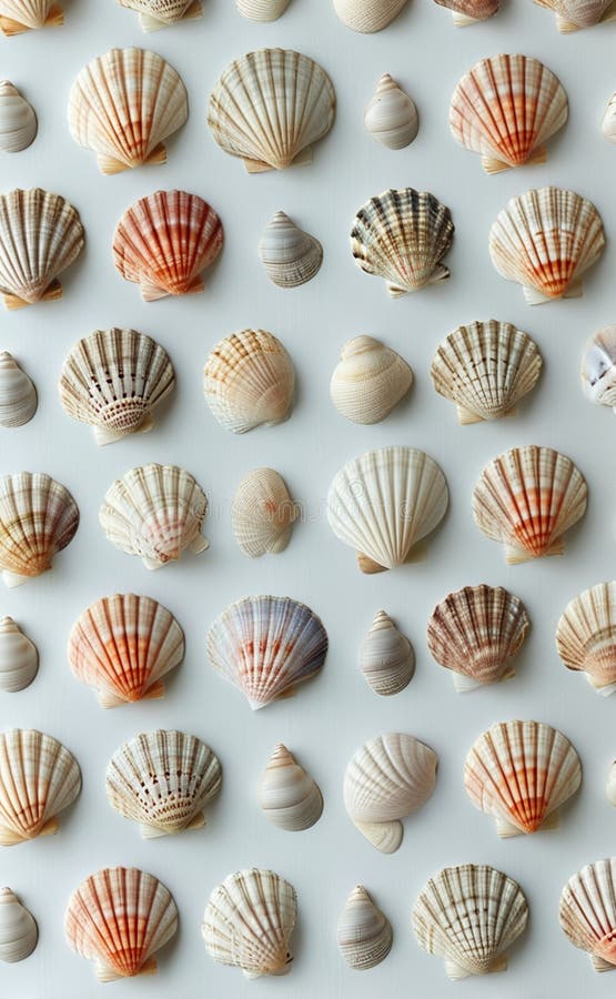A wall of shells stock illustration. Illustration of ocean - 357809847