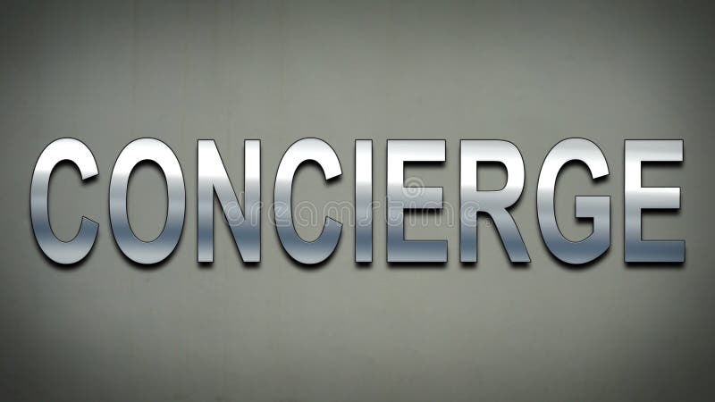 Wall sign for CONCIERGE stock illustration. Illustration of hospitality ...