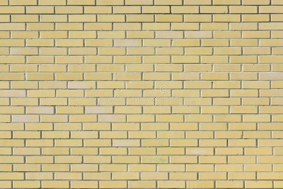 Wall of Small Light Yellow Bricks. the Texture of the Brickwork Stock ...