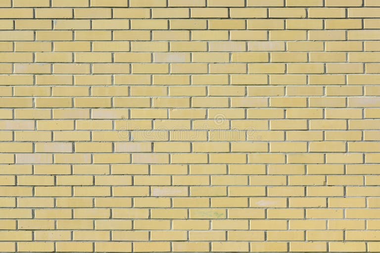 Wall of Small Light Yellow Bricks. the Texture of the Brickwork Stock ...