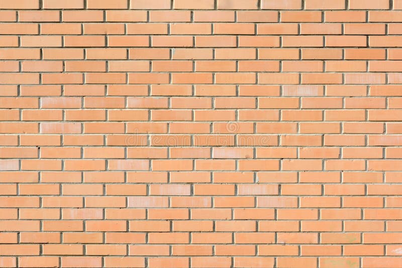 Wall of Small Orange Bricks. the Texture of the Brickwork Stock Image ...