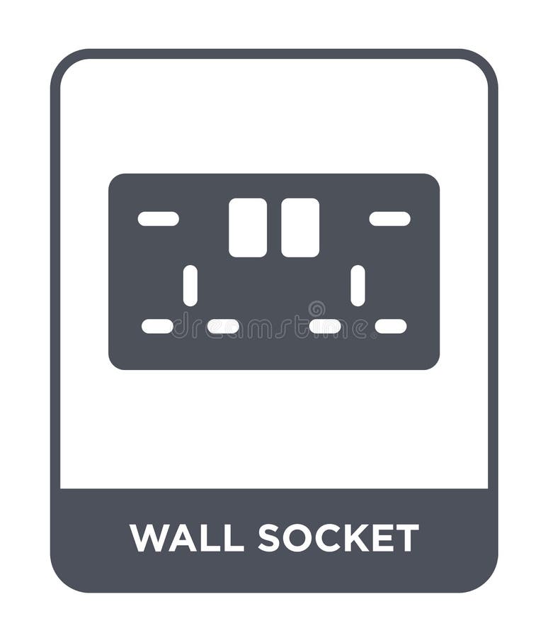 Wall Socket Icon in Trendy Design Style. Wall Socket Icon Isolated on ...