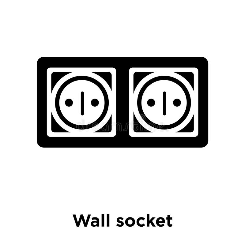Wall Socket Icon Vector Isolated on White Background, Logo Concept of ...