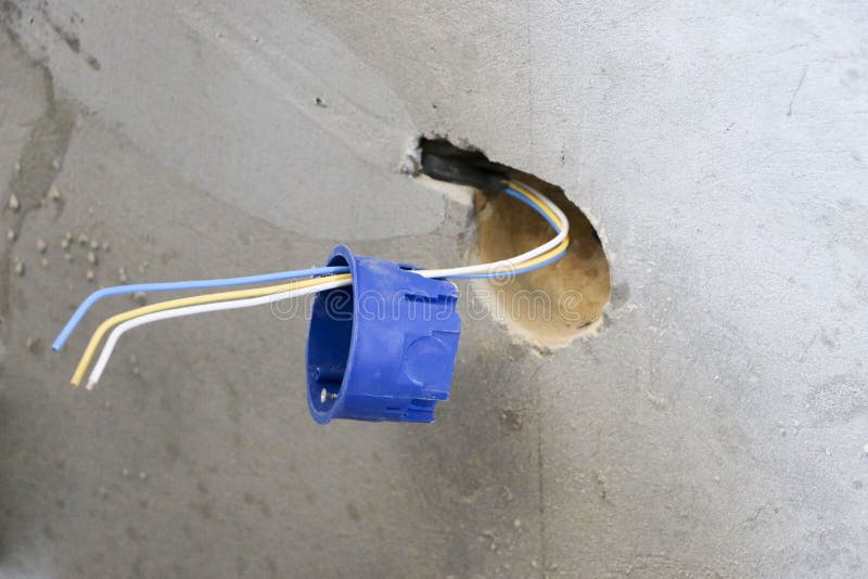 Wall Socket Installation.Work on Installing Electrical Outlets ...