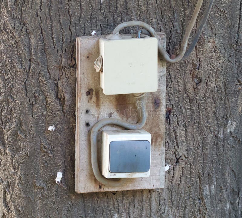 Wall Socket and Light Switch Stock Image - Image of nature, electricity ...
