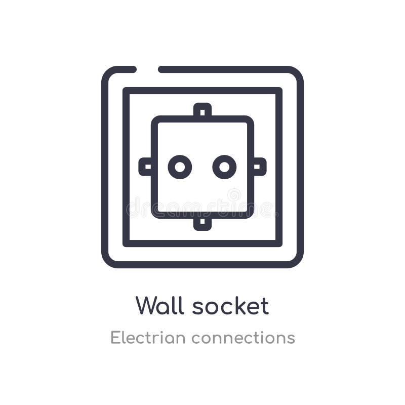 Wall Socket Icon in Different Style Vector Illustration. Two Colored ...