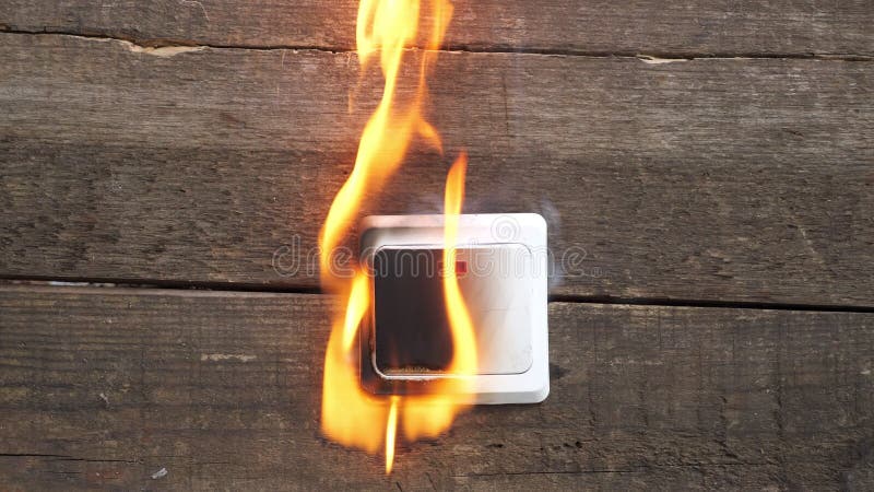 Wall Socket, Smoke, Fire Occurred Stock Video - Video of electric ...