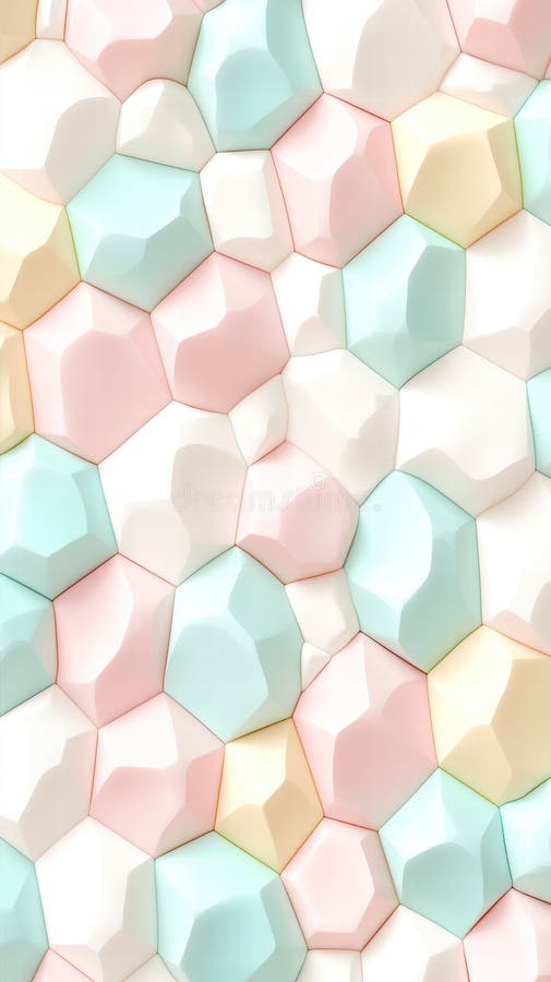 Wall of Soft Paste Colored Cubes Creating a Modern and Contemporary ...