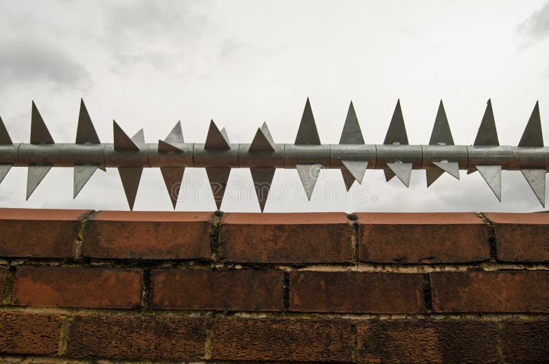 Wall spikes stock photo. Image of horizontal, spikes - 50549730