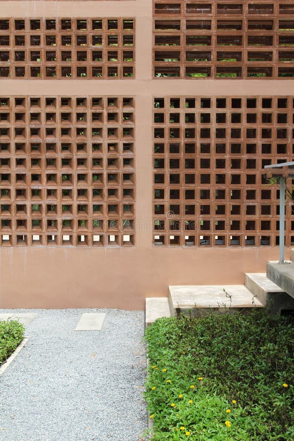 The Wall with Square Holes in Restaurant Stock Photo - Image of home ...