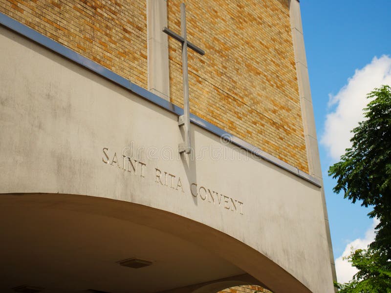 Wall of the St. Rita Catholic Church Editorial Photography - Image of ...