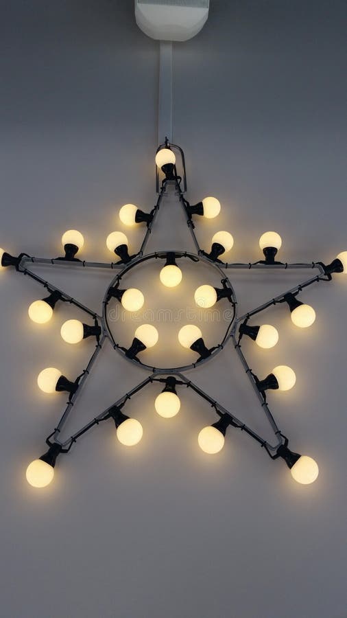 Wall Star with Lights stock photo. Image of background - 66672582