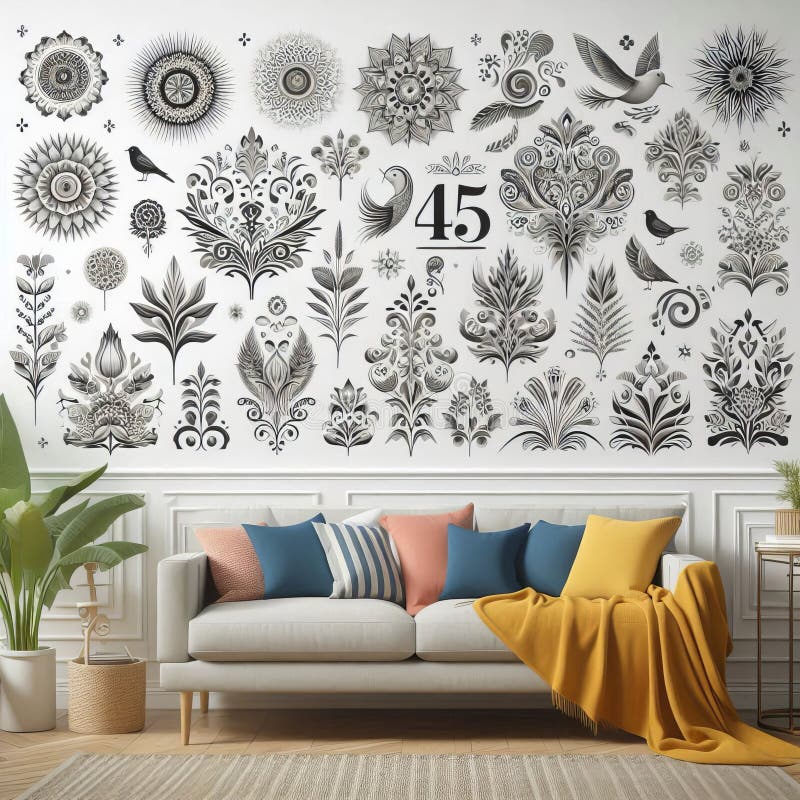 Wall Stickers Removable Decals or Stickers for Adding Pattern Stock ...