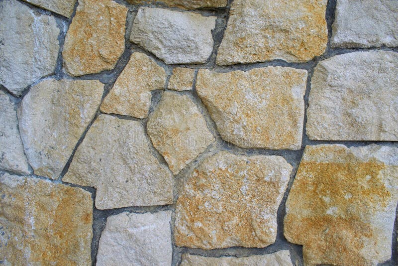 Wall of Stone. Stones of Various Shapes and Colors Stock Image - Image ...