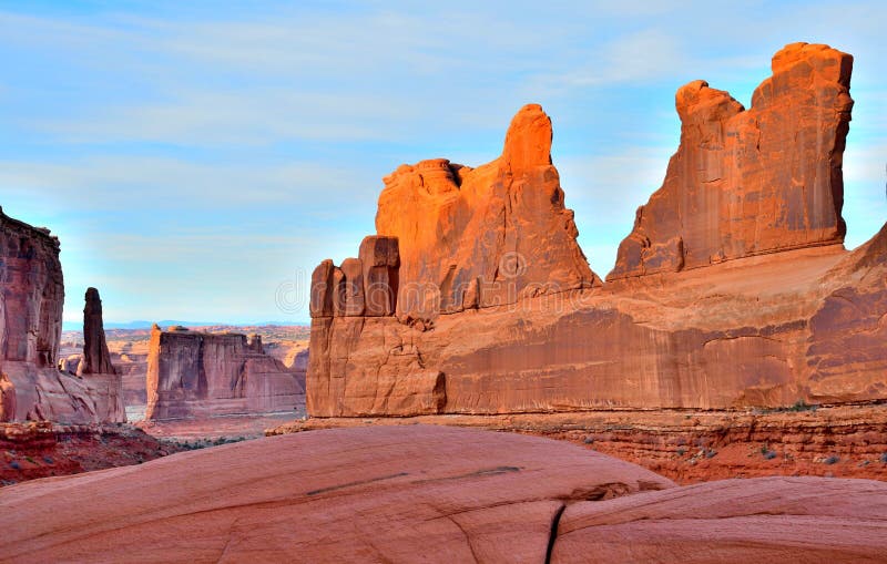 Wall Street, Arches National Park. Stock Image - Image of park ...