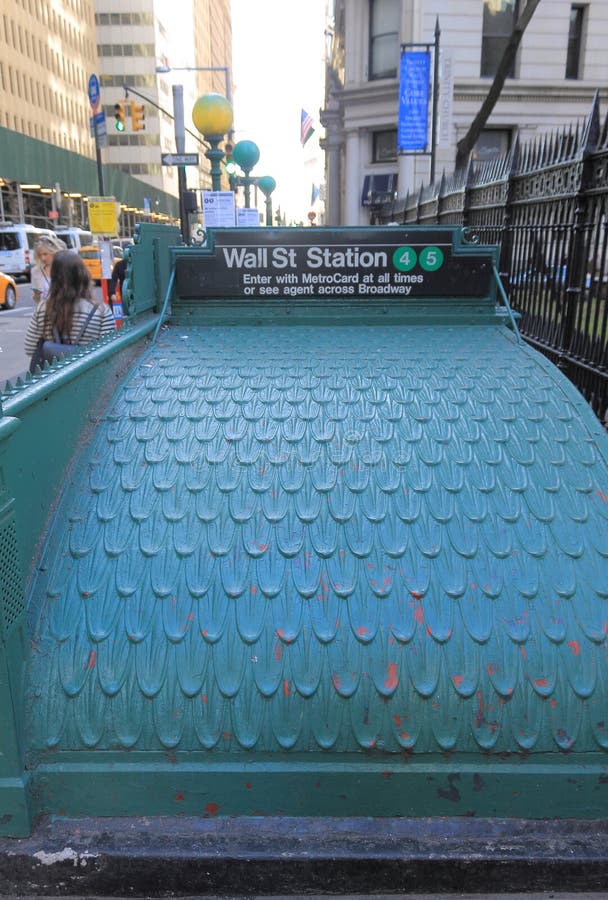 Wall Street Metro Station, New York Editorial Stock Photo - Image of ...