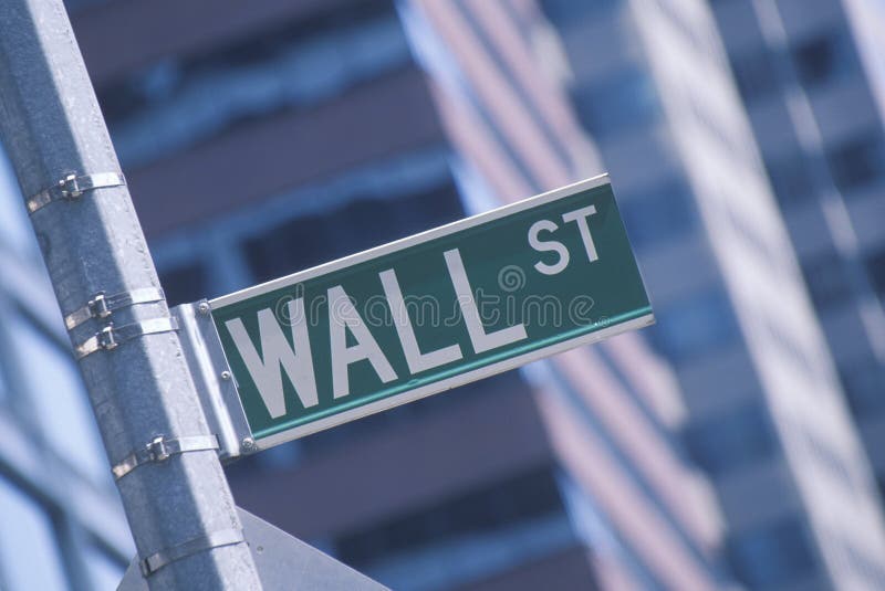 A Wall Street sign editorial stock photo. Image of street - 26285423