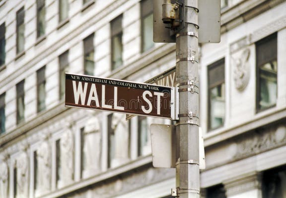 Wall street sign stock photo. Image of manhattan, travel - 9843788