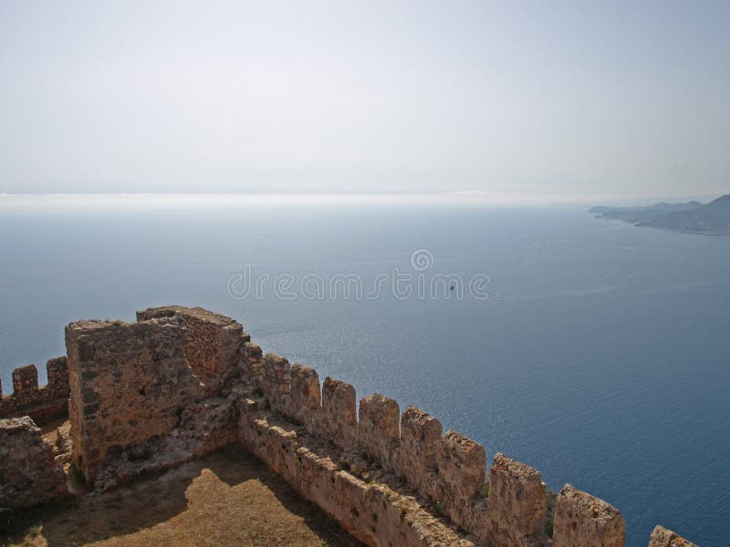 The wall of the stronghold stock photo. Image of medieval - 7421760