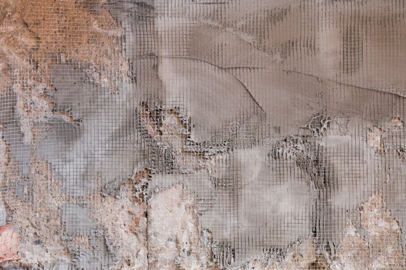 Wall Surface with Mesh for Plastering and Surface Puttying, Painting ...