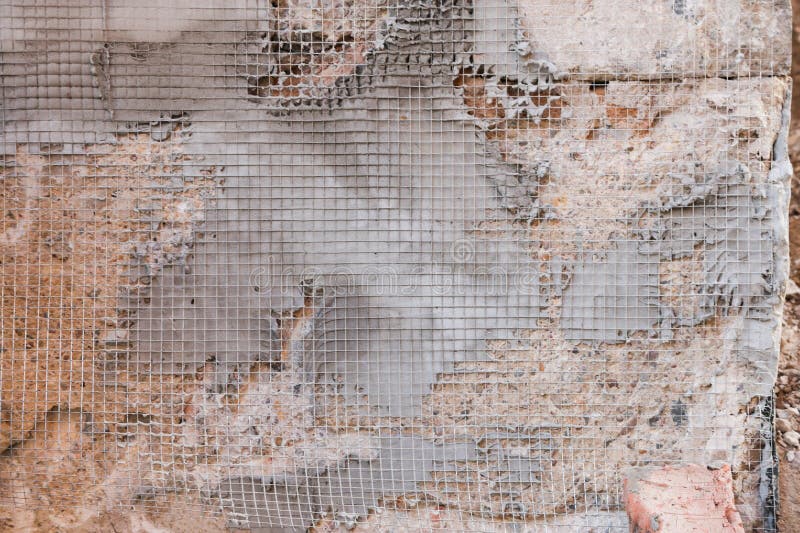 Wall Surface with Mesh for Plastering and Surface Puttying, Painting ...