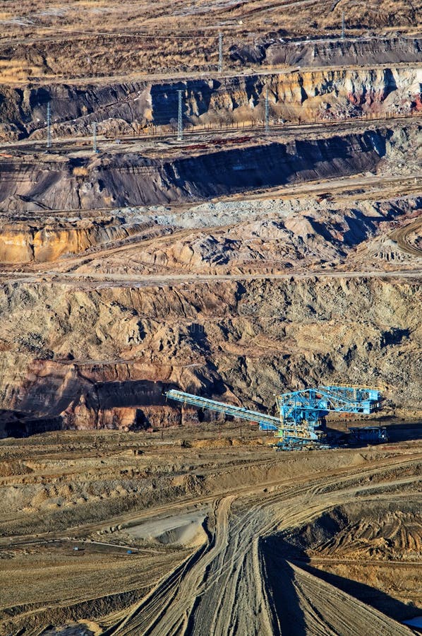 The Wall Surface Mine with Exposed Colored Minerals Stock Photo - Image ...