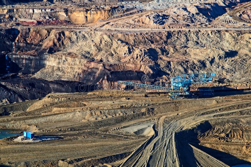 The Wall Surface Mine, the Giant Mining Machine Stock Image - Image of ...