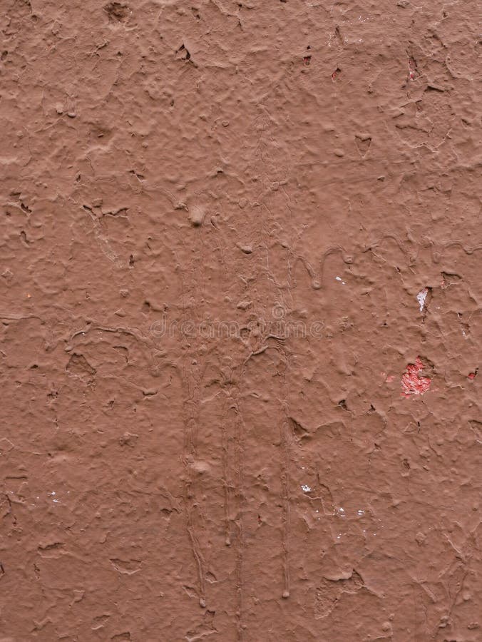 Wall Surface with Old Damaged Brown Plaster. Stock Image - Image of ...