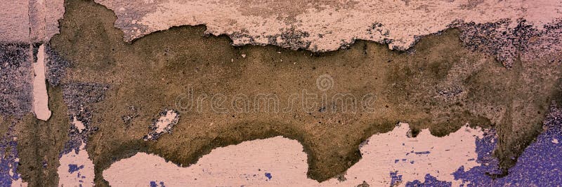 Wall Surface with Old Painted Decaying Cement Plaster Stock Image ...
