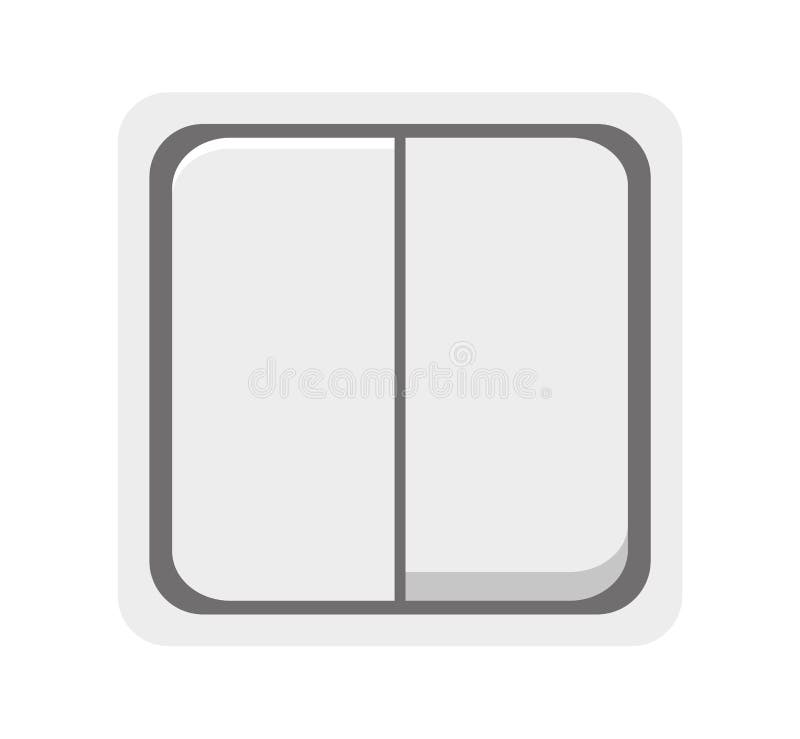 Wall Switch Mechanical Room Double White Flat Stock Vector ...