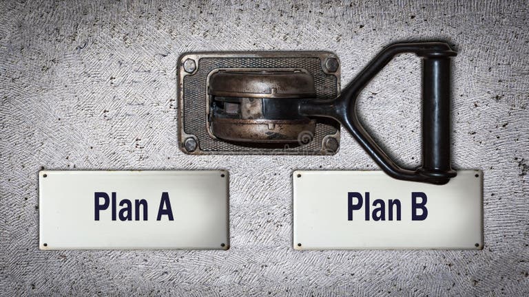 Wall Switch Plan B Versus Plan a Stock Image - Image of switch, change ...