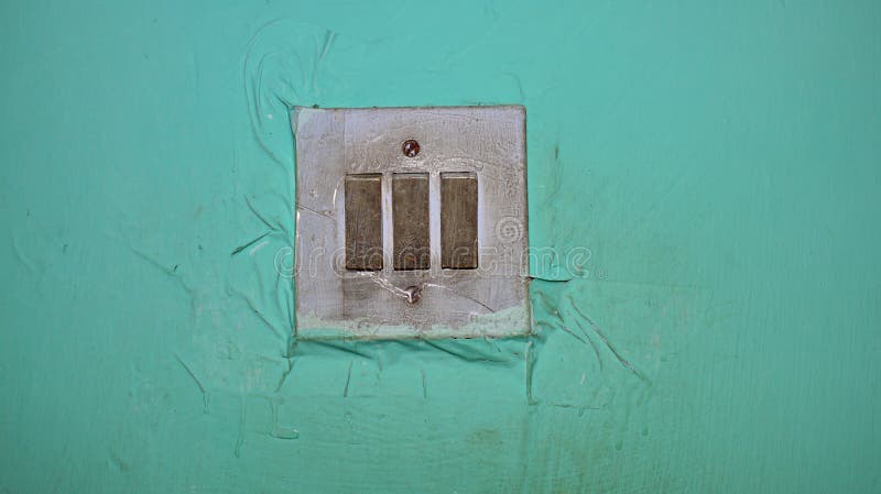 Power Electrical Socket, Stuck To the Wall Stock Image - Image of close ...