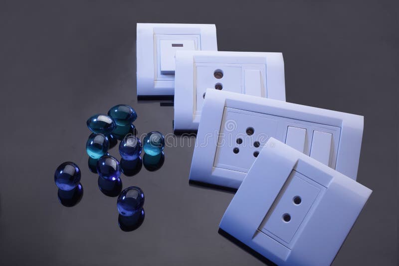 Wall Switch Power Electronic Component Socket Different and Modern ...