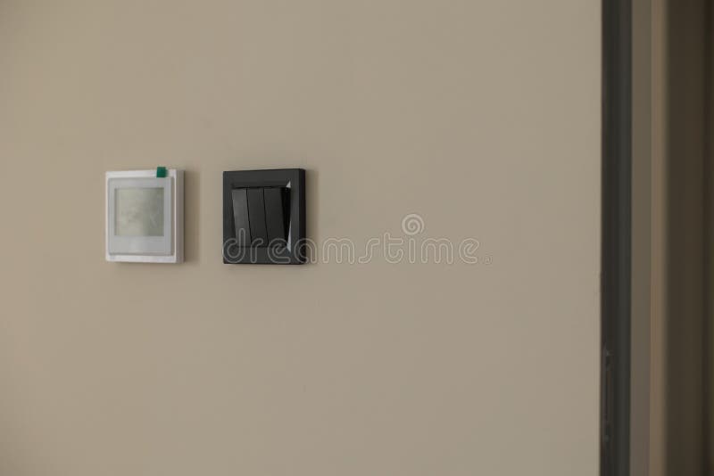Wall Switches Near the Room in the Interior Stock Image - Image of ...