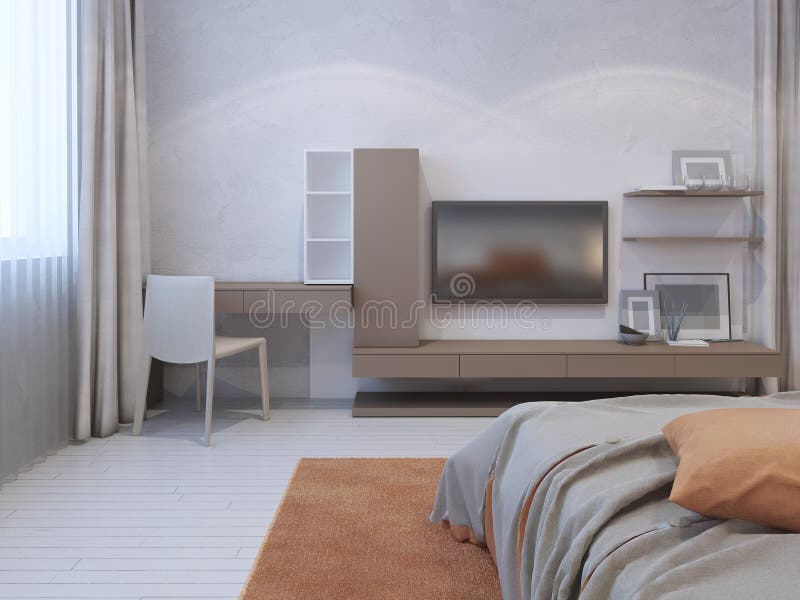 Wall System in Front of Textured Plaster Wall Stock Illustration ...