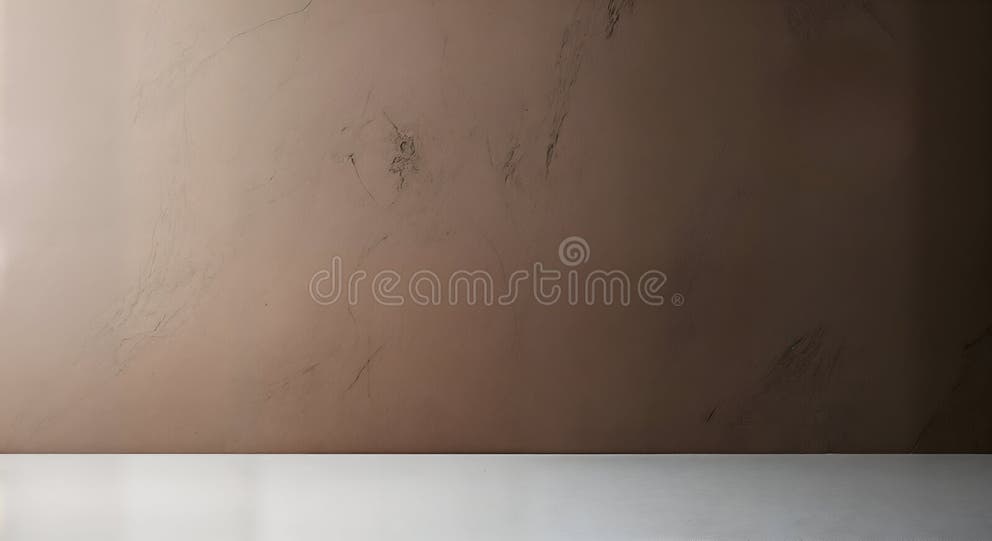 Wall Texture with Brown Plaster and White Baseboard, Interior Surface ...