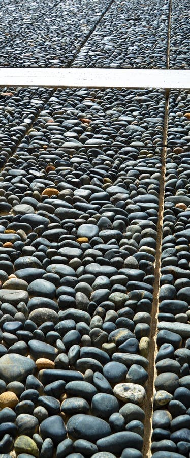 Wall Texture Decorated with Blue Pebbles, Pebbles Glued To the Wall ...